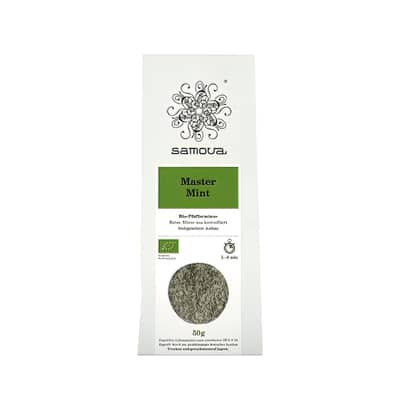 Samova Master Mint Bio Pfefferminztee Refill 50g | Drinks.ch