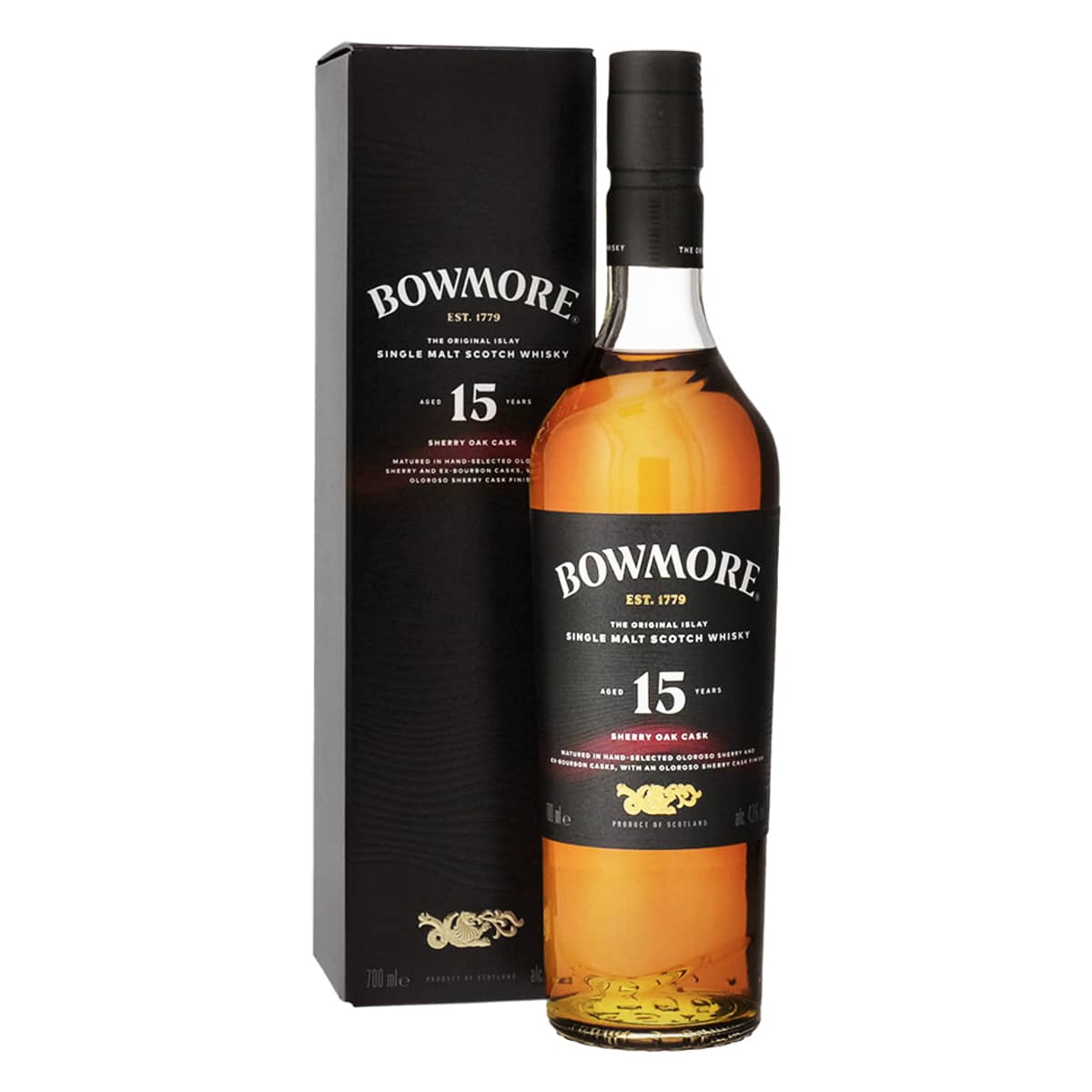 Bowmore 15 Years Sherry Oak Cask Single Malt Whisky 70cl | Drinks.ch